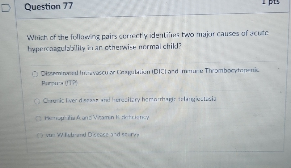 Solved Question 77Which of the following pairs correctly | Chegg.com