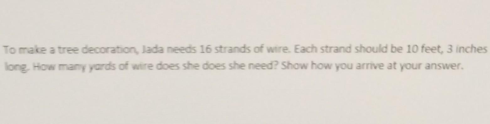Solved To make a tree decoration, lada needs 16 strands of | Chegg.com
