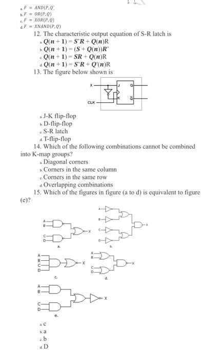 Solved 1. Which logic gate is universal and functionally | Chegg.com