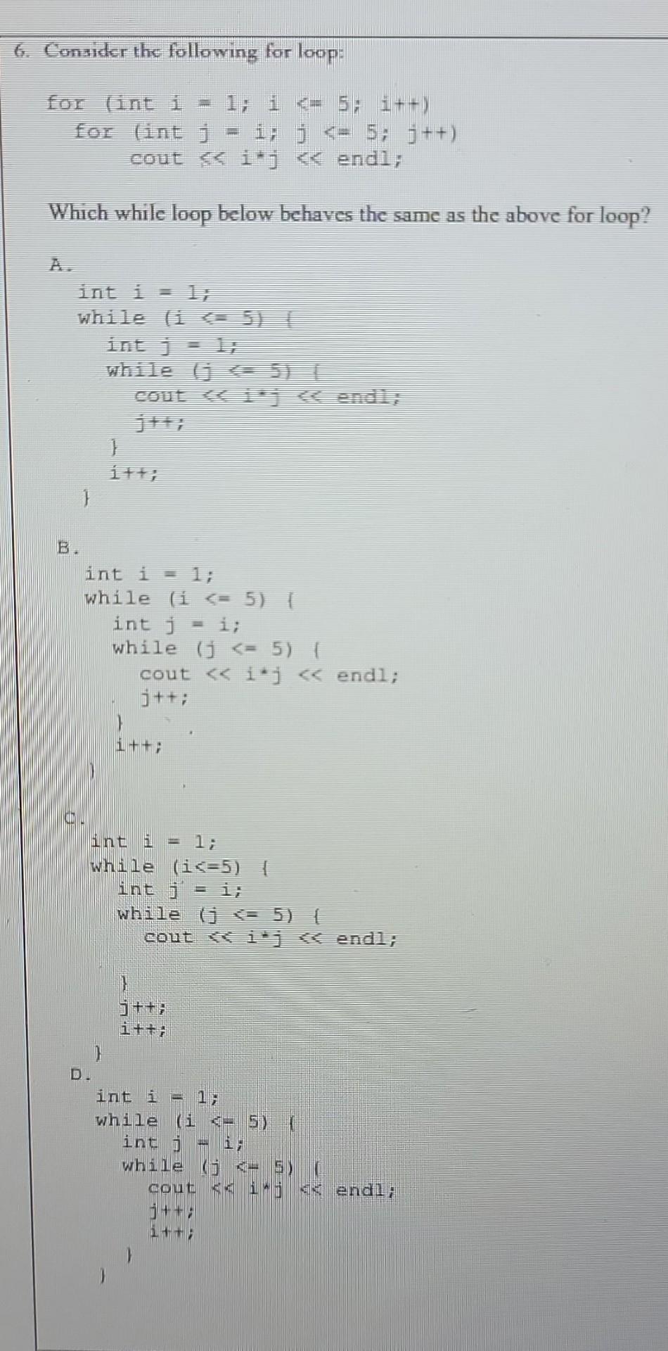 Solved for (int i=1;i