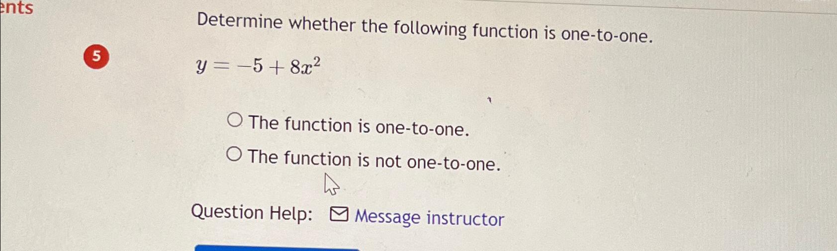 Solved Determine whether the following function is | Chegg.com