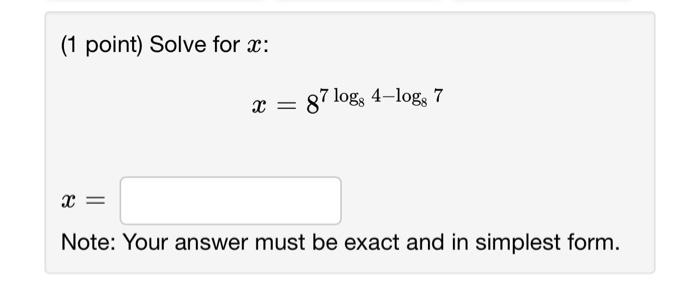 Solved (1 point) Rewrite the expression | Chegg.com