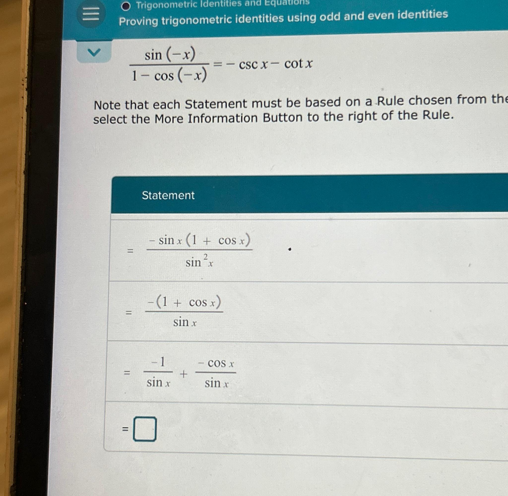 Solved Trigonometric Identities and EquationsProving | Chegg.com
