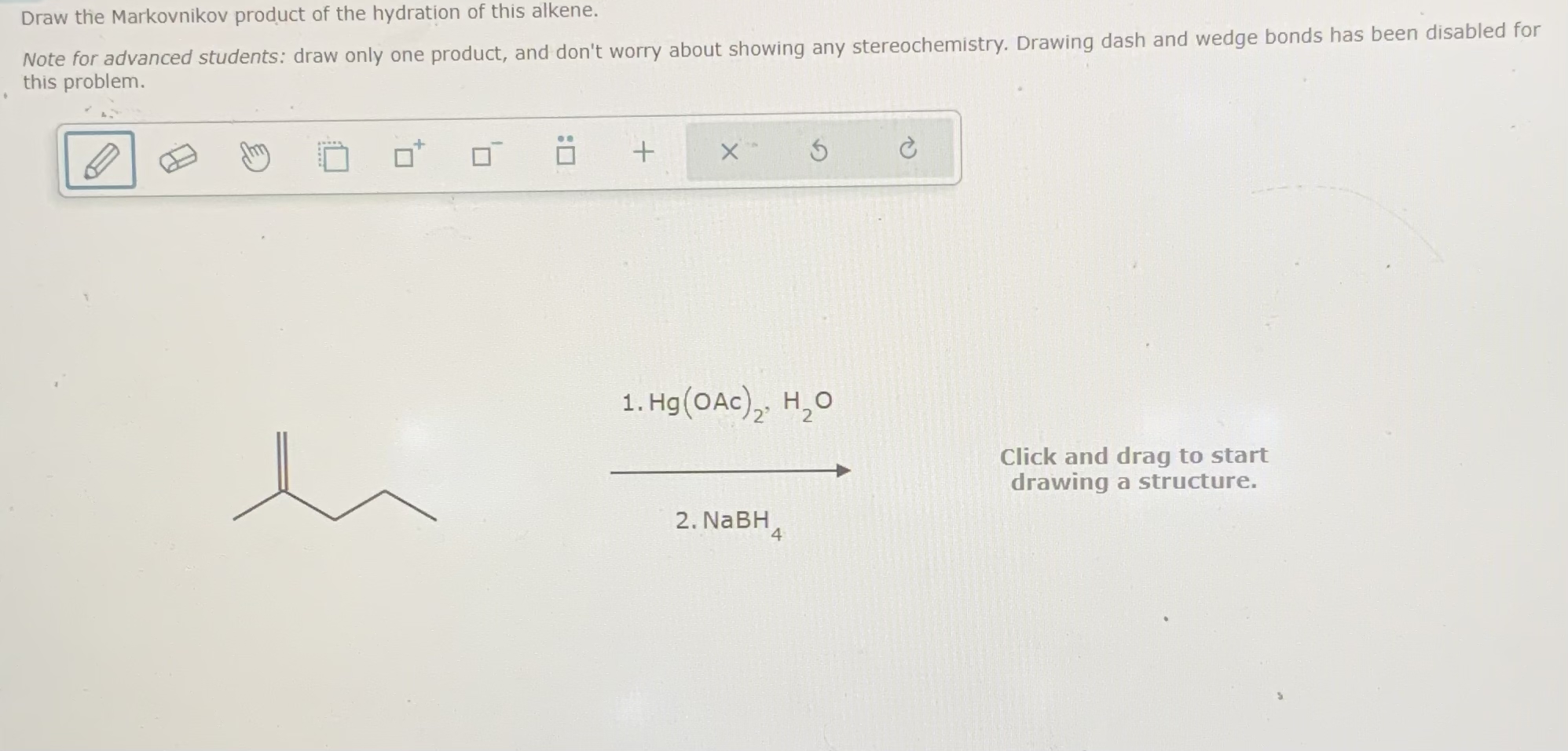 Solved Draw the Markovnikov product of the hydration of this | Chegg.com