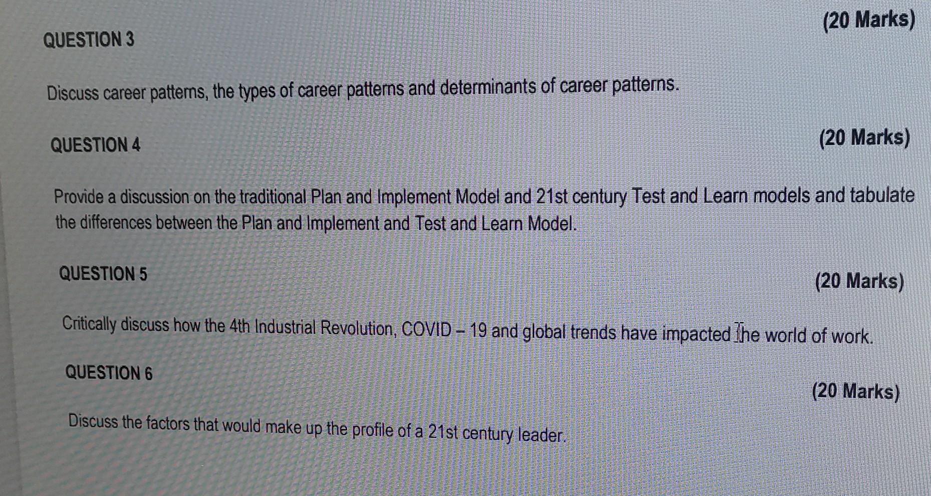 Solved Discuss career patterns, the types of career patterns | Chegg.com