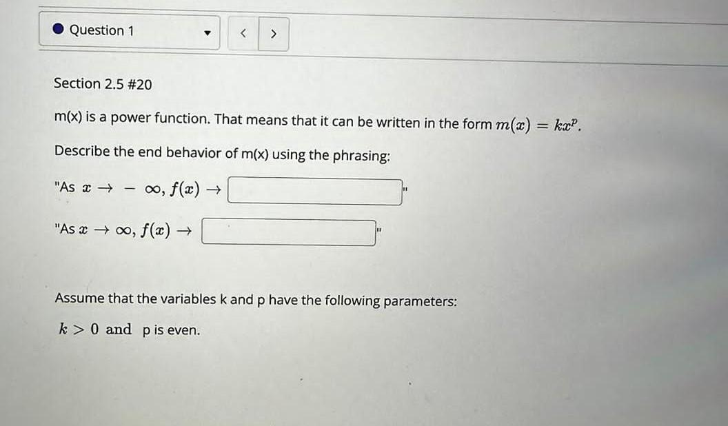Solved m(x) is a power function. That means that it can be | Chegg.com