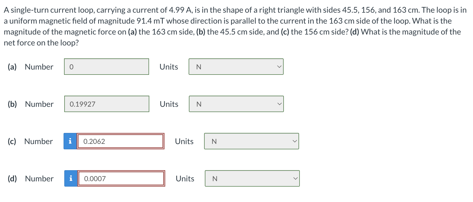 Solved A single-turn current loop, carrying a current of | Chegg.com