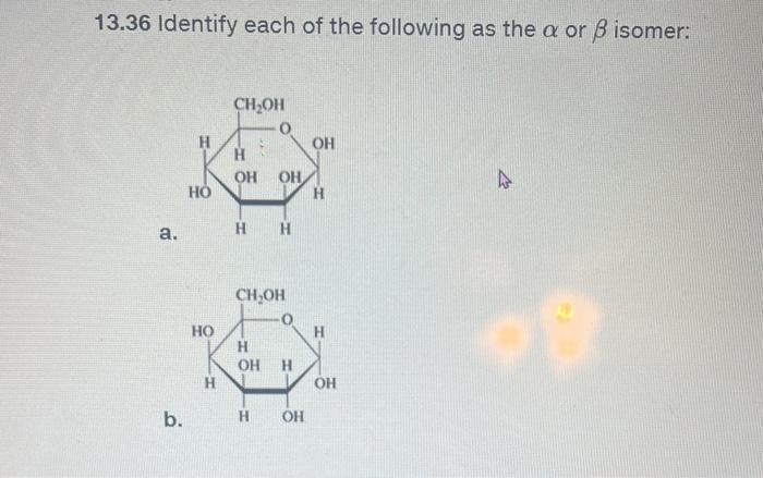 Solved 13.36 Identify each of the following as the α or β | Chegg.com