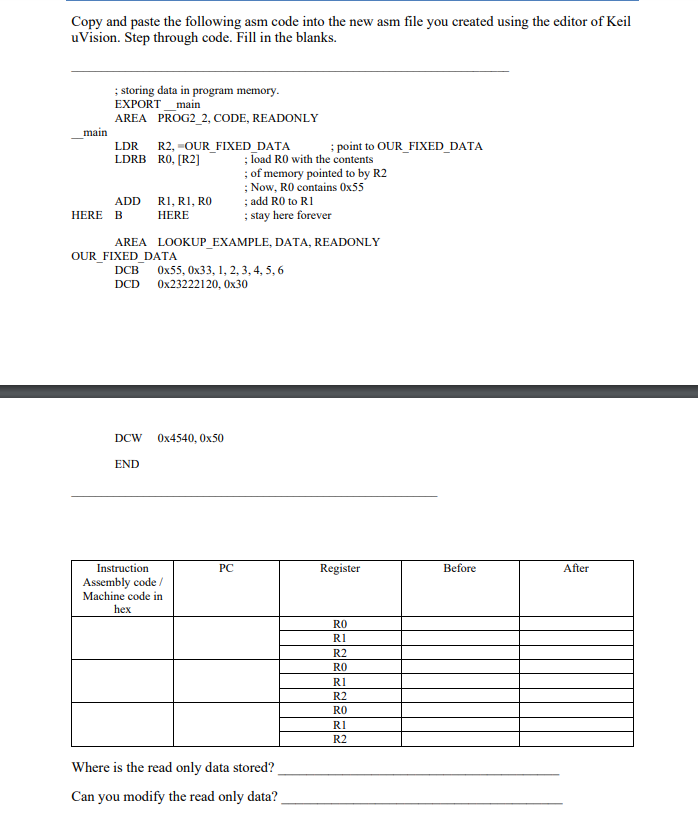 Solved Copy and paste the following asm code into the new | Chegg.com