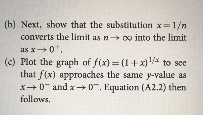 Solved 45. This exercise derives the definition of e given | Chegg.com