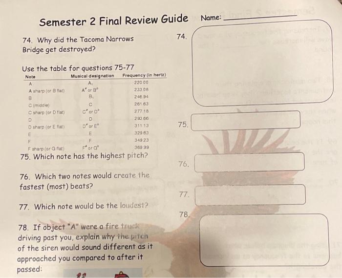 Solved Semester 2 Final Review Guide Name: 74. Why did the | Chegg.com