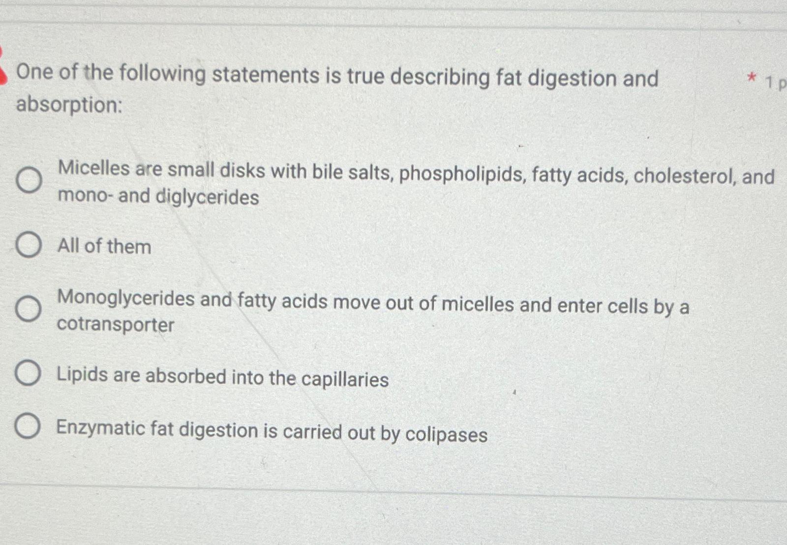 Solved One of the following statements is true describing | Chegg.com