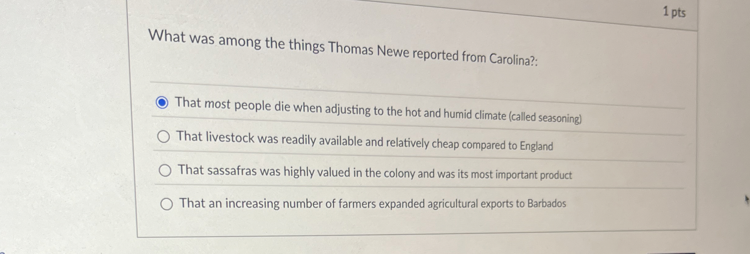 Solved What was among the things Thomas Newe reported from | Chegg.com