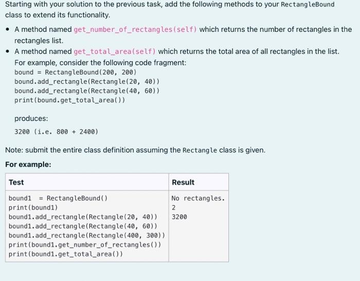 Solved Define a class named Rectang leBound which represents | Chegg.com