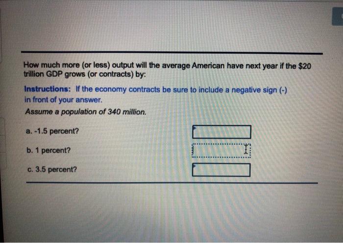Solved How much more (or less) output will the average | Chegg.com