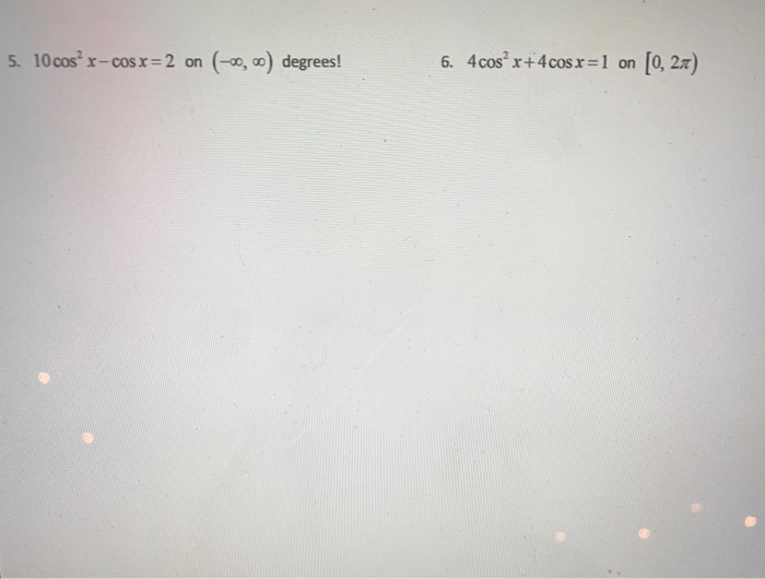 Solved 6.2 (Day 3) Solving Trig Equations HW Worksheet Name | Chegg.com