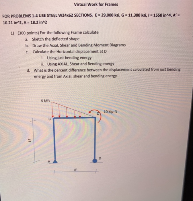 FOR PROBLEMS 1-4 USE STEEL W24x62 SECTIONS. E = | Chegg.com
