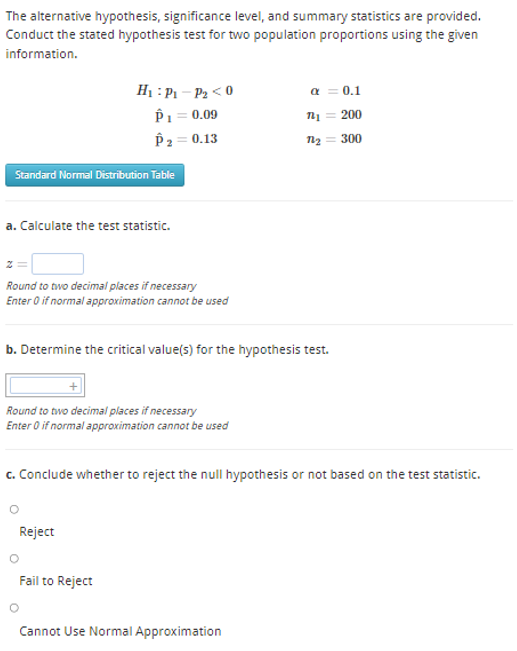 Solved The alternative hypothesis, significance level, and | Chegg.com