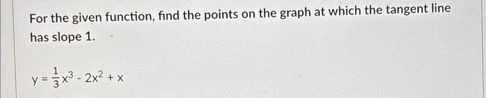 Solved For the given function, find the points on the graph | Chegg.com
