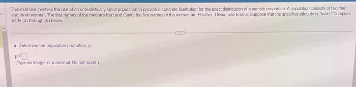 Solved This exercise involves the use of an unrealistically | Chegg.com