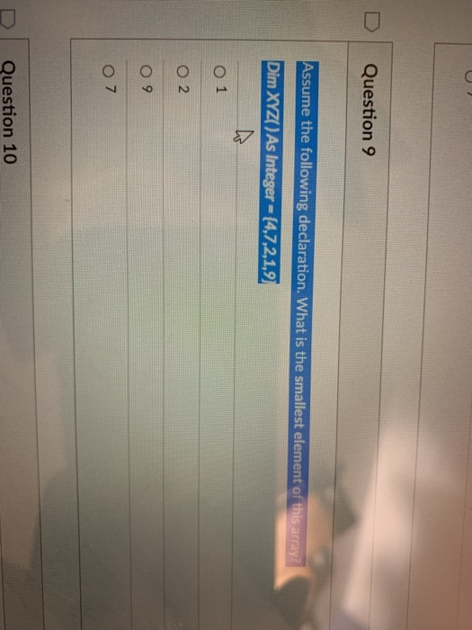 Solved Question 6 W Assume The Following Declaration What