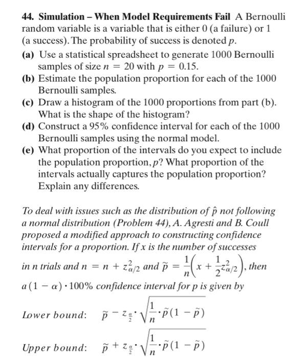 Solved 44. Simulation - When Model Requirements Fail A | Chegg.com