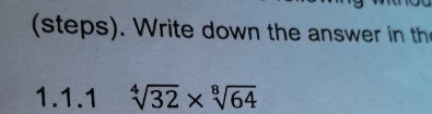 Solved (steps). ﻿Write down the answer in the ﻿1.1.1 324×648 | Chegg.com