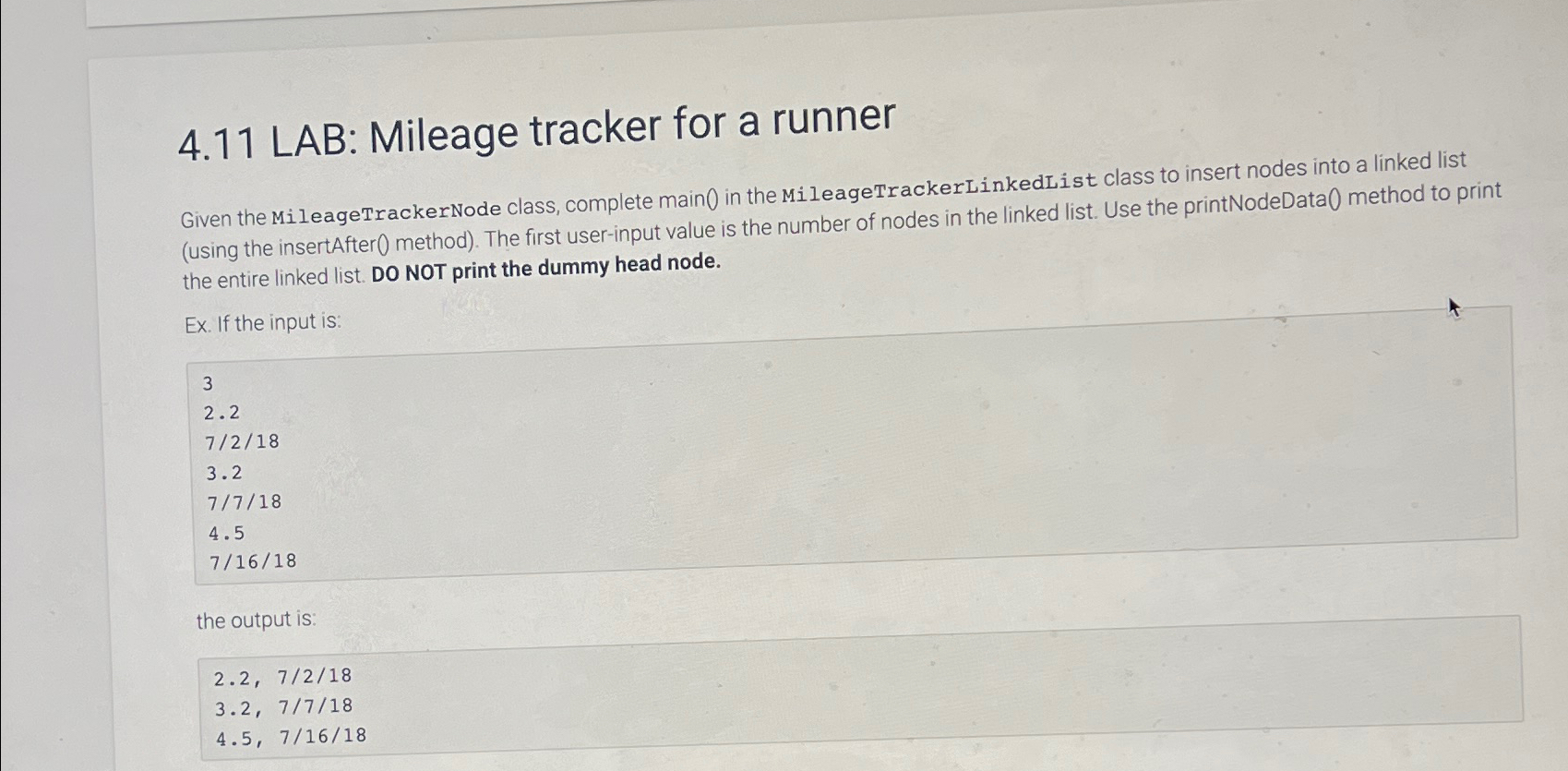Solved 4.11 ﻿LAB: Mileage tracker for a runnerGiven the | Chegg.com