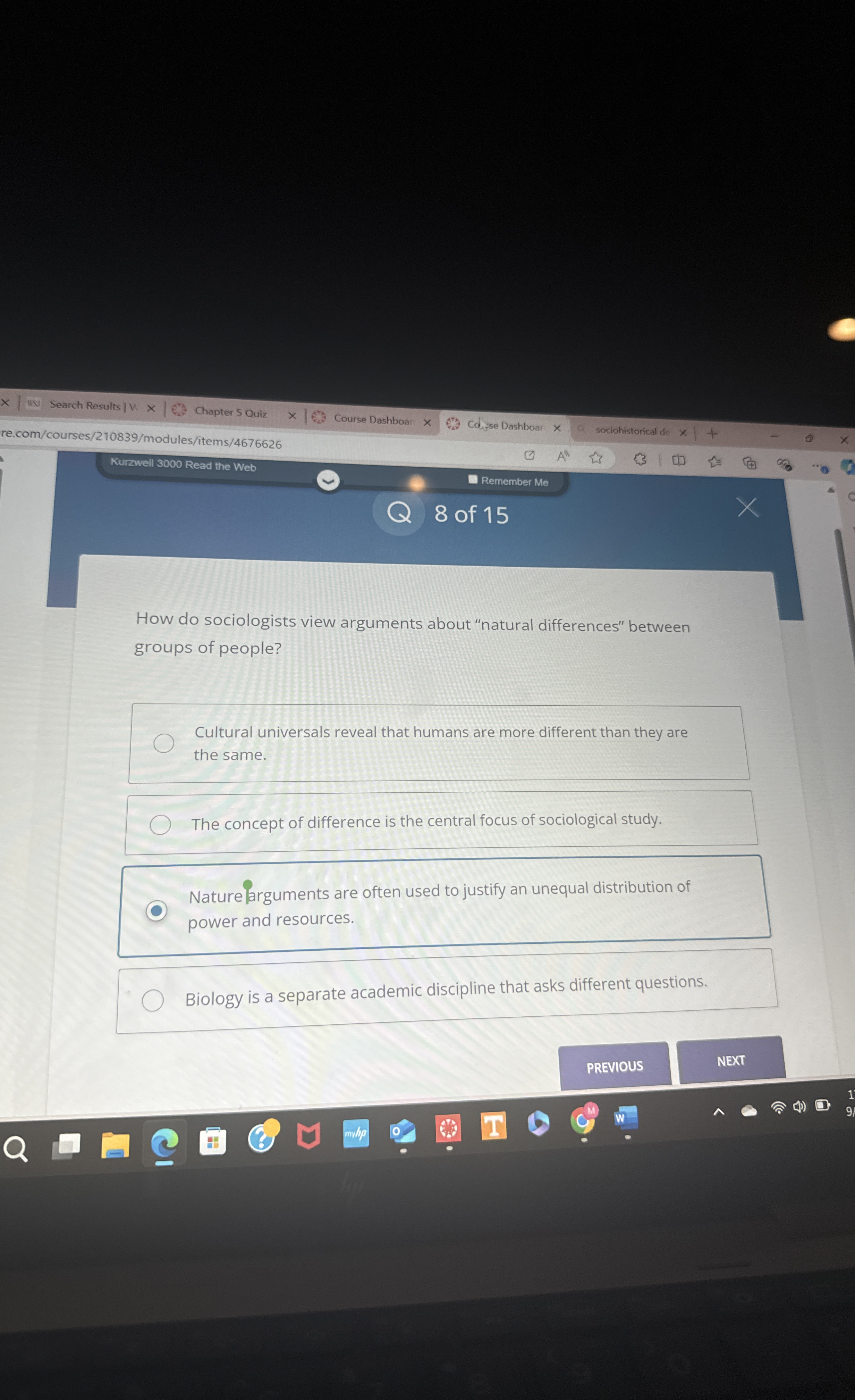 Solved How do sociologists view arguments about "natural | Chegg.com