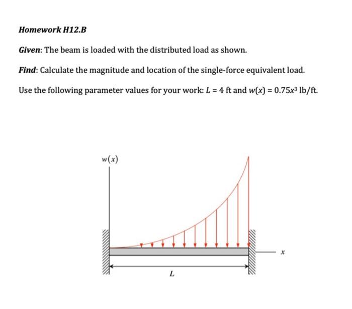 Solved Homework H12.A Given: The beam is loaded as shown. | Chegg.com