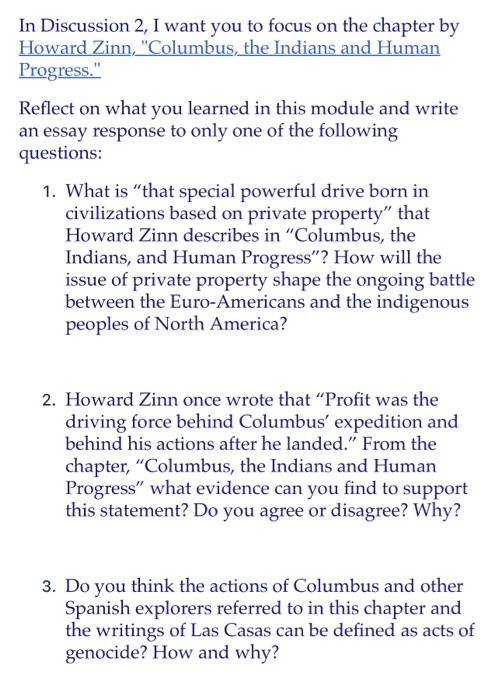 In Discussion 2, I want you to focus on the chapter | Chegg.com