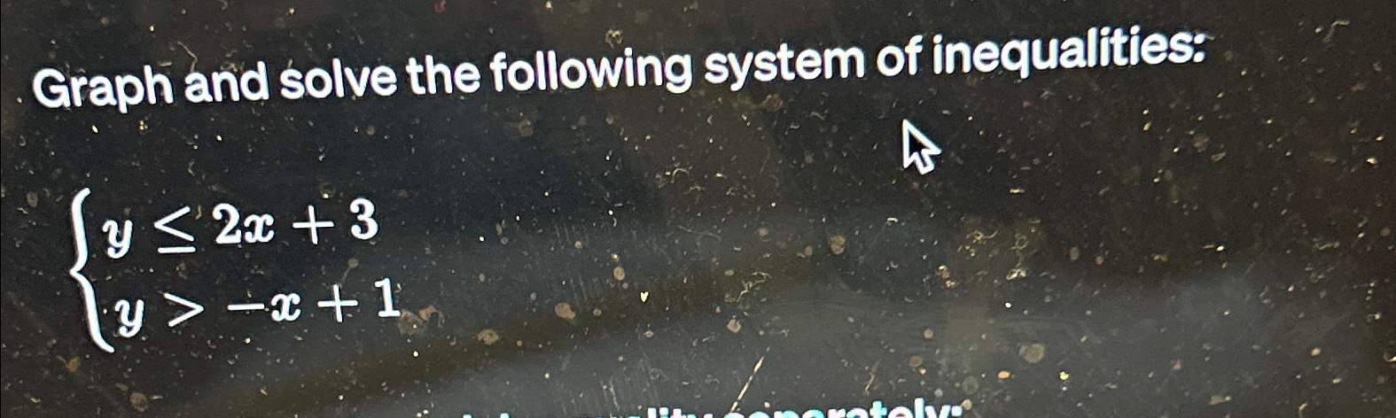 Solved Graph and solve the following system of | Chegg.com