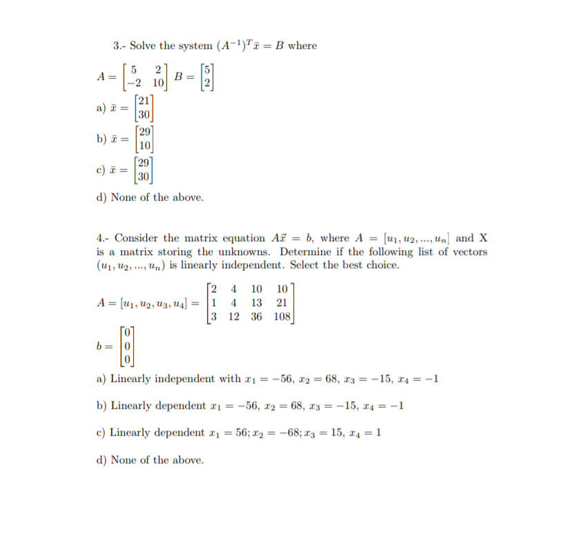 Solved 2.- For a 2x2 matrix A, state the first elementary | Chegg.com