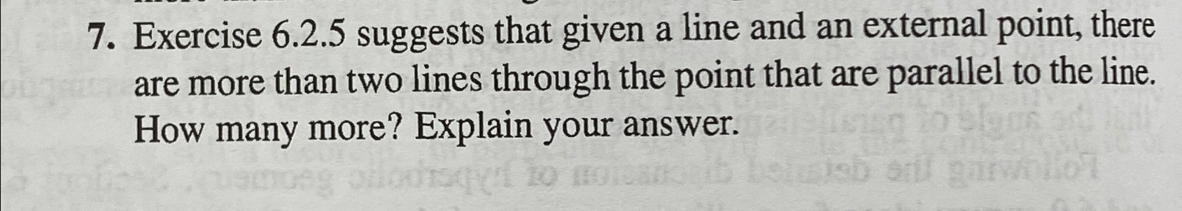 Solved Exercise 6.2 .5 ﻿suggests that given a line and an | Chegg.com