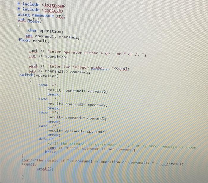 Solved #include # include using namespace std; int main() | Chegg.com
