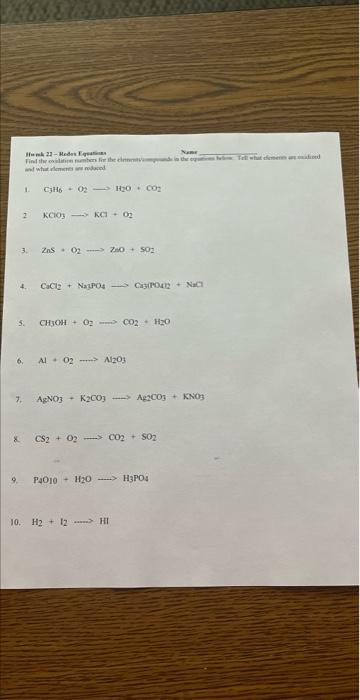 Solved Nomer 1. C3H6+O2 H2O+CO2 2KCOO→KCI+O2 3. | Chegg.com