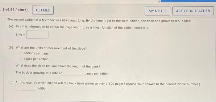 Solved The second edition of a textbook was 699 pages long. | Chegg.com