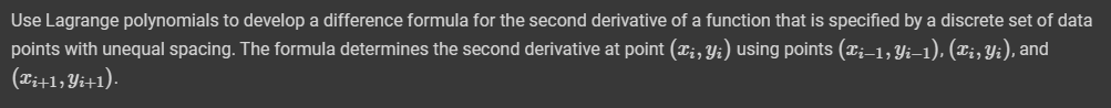 Solved Use Lagrange polynomials to develop a difference | Chegg.com
