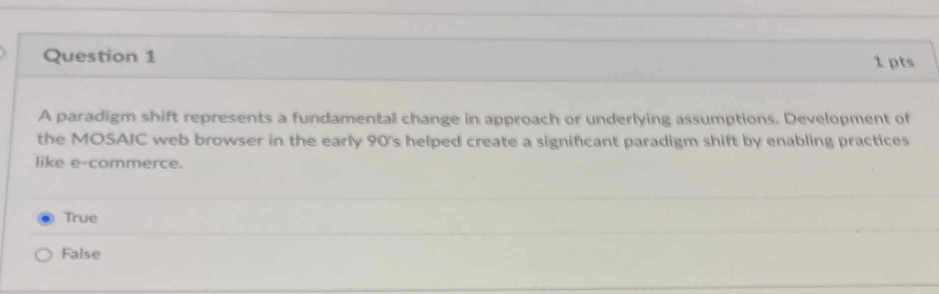 Solved Question 11 ﻿ptsA paradigm shift represents a | Chegg.com