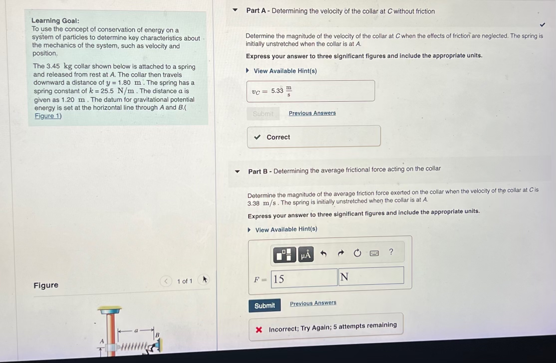 Solved Learning Goal:To use the concept of conservation of | Chegg.com