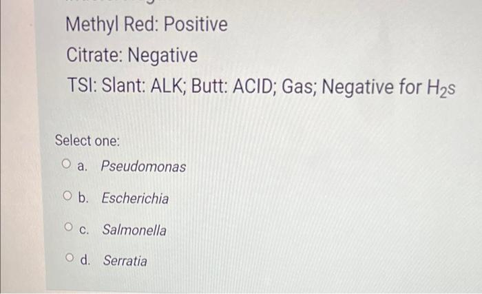 Solved Genus Escherichia Enterobacter Lactose Fermentation | Chegg.com