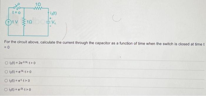 Solved For The Circuit Above Calculate The Current Through