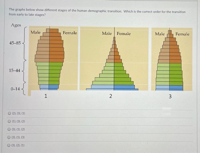 Solved The graphs below show different stages of the human | Chegg.com