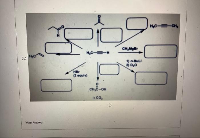 Solved fill in the blanks or boxes with the correct reagents | Chegg.com