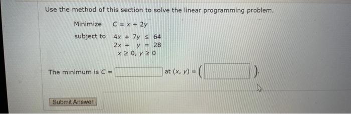 Solved Use the method of this section to solve the linear | Chegg.com