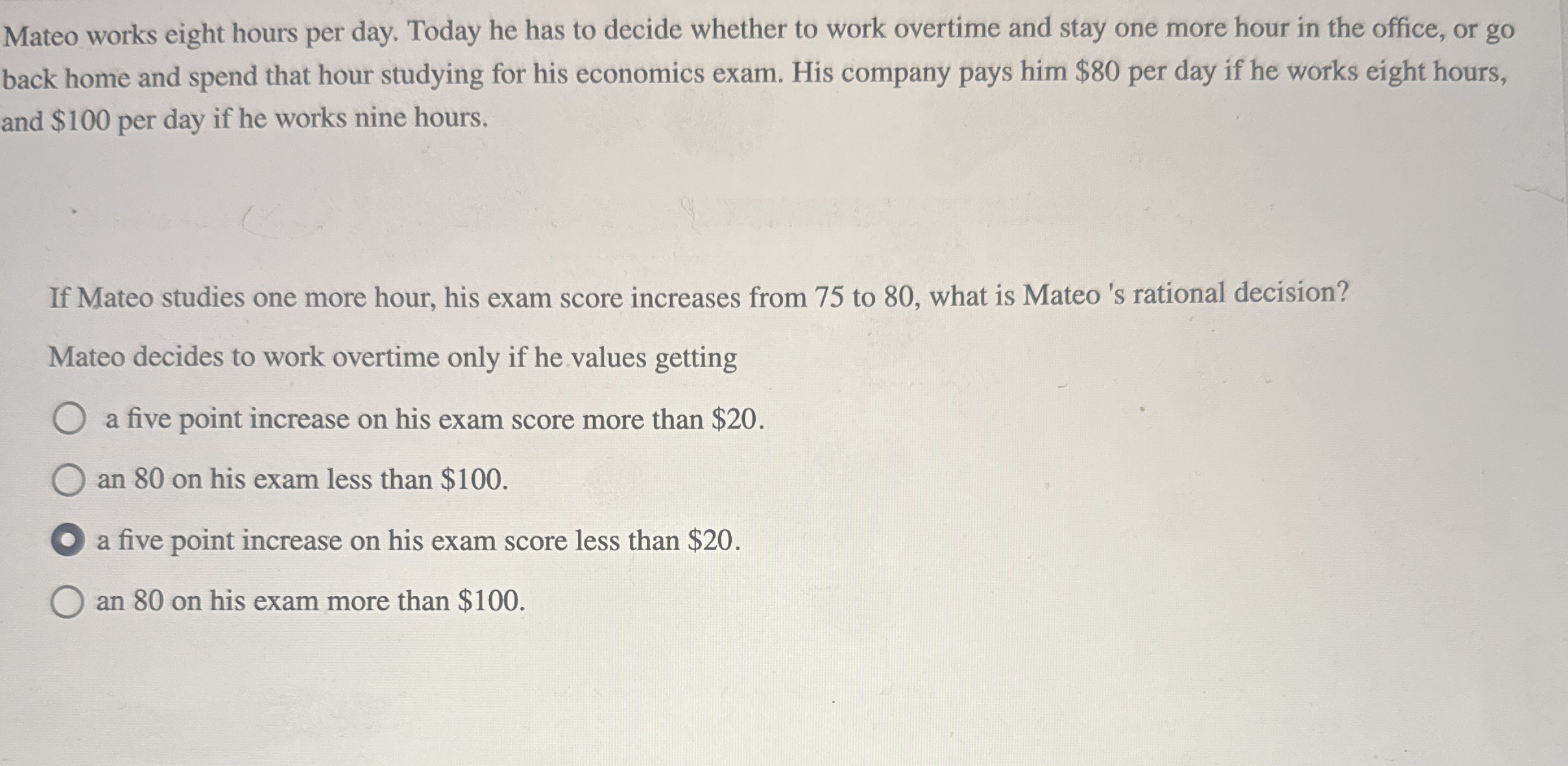 Solved Mateo works eight hours per day. Today he has to | Chegg.com