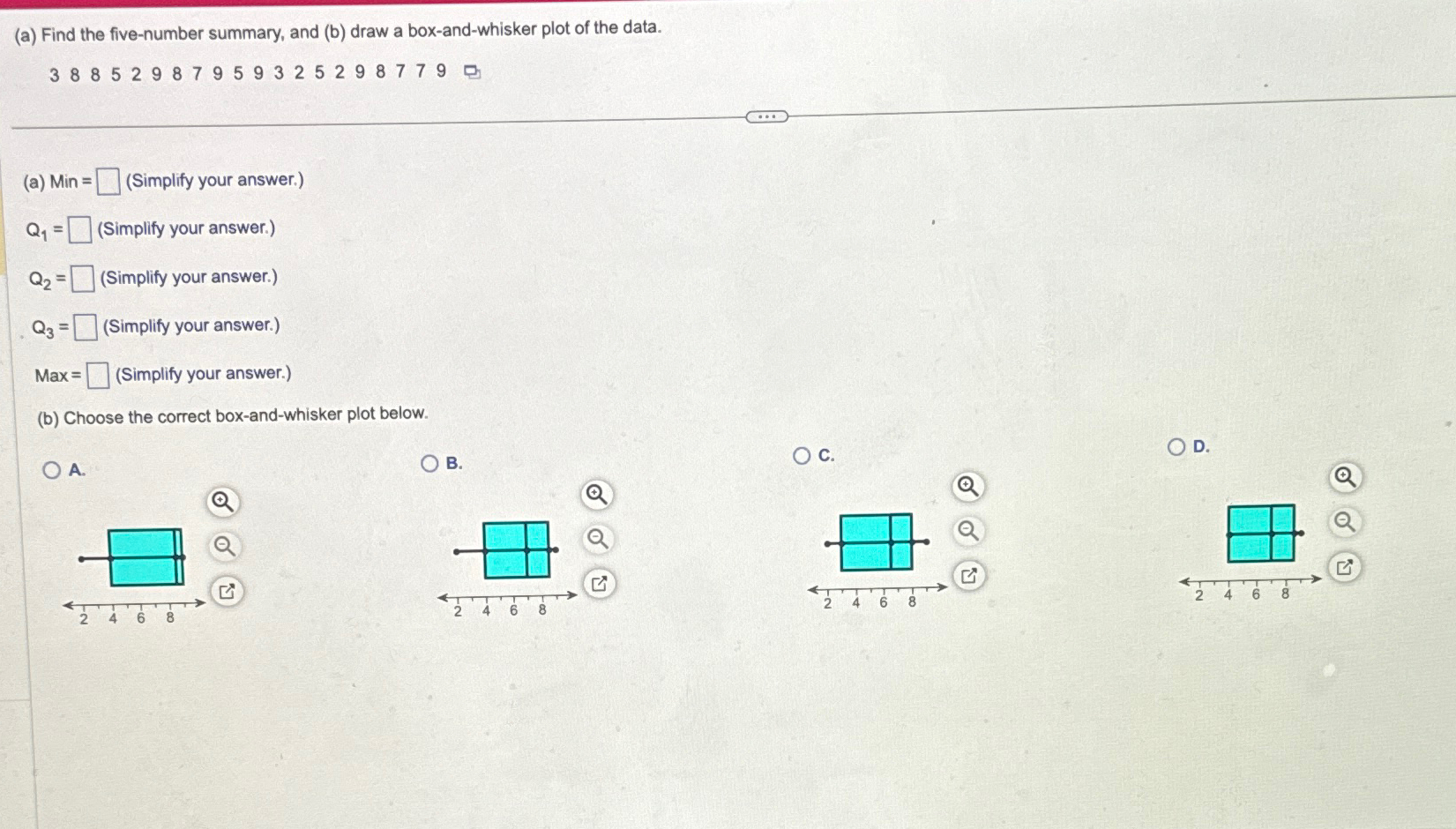 Solved (a) ﻿Find the five-number summary, and (b) ﻿draw a | Chegg.com