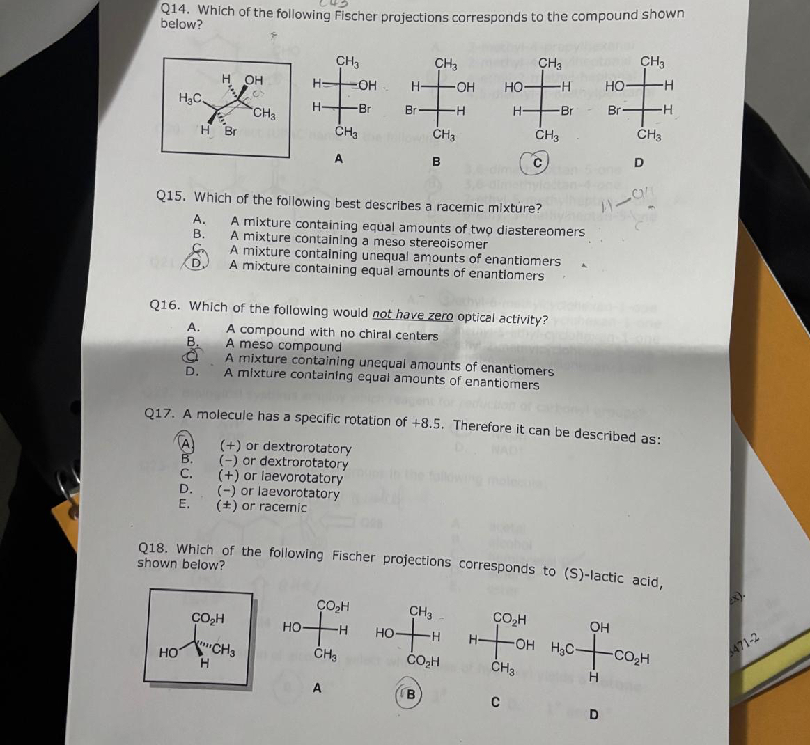 Solved Q17. ﻿The common name of the substituent shown is:A. | Chegg.com