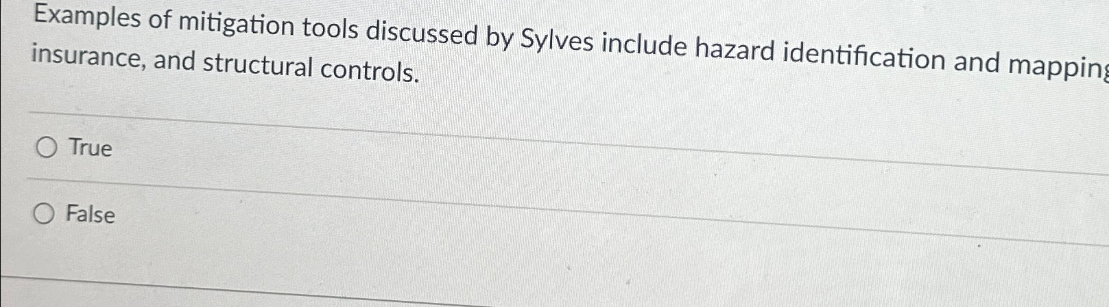 Solved Examples of mitigation tools discussed by Sylves | Chegg.com