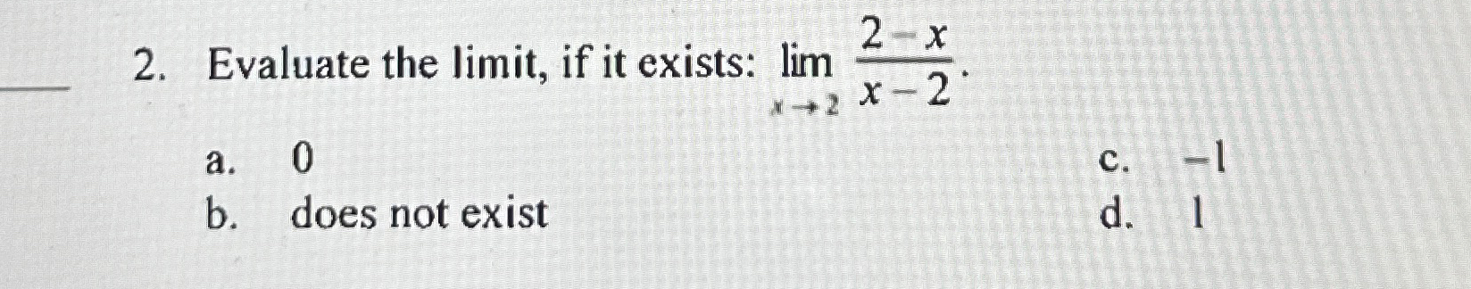 Solved Evaluate the limit, ﻿if it exists: | Chegg.com